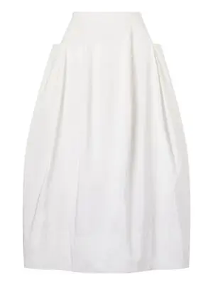 Tibi Lantern Paneled Skirt - White