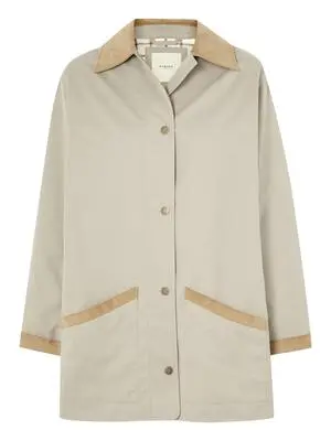 Purdey Vita Clipper Corduroy-trimmed Jacket - Sand