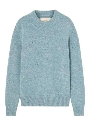 Purdey Dorton Donegal Wool And Cashmere-blend Sweater - Light Blue
