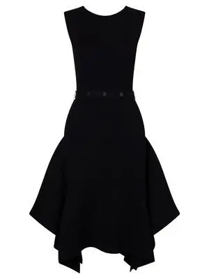 Proenza Schouler Artemis Belted Ribbed-knit Midi Dress - Black
