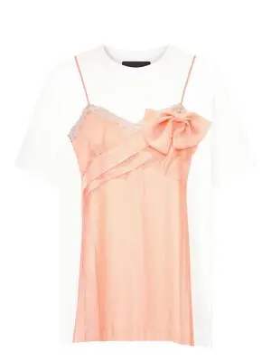 Simone Rocha Printed Cotton-jersey T-shirt - Orange