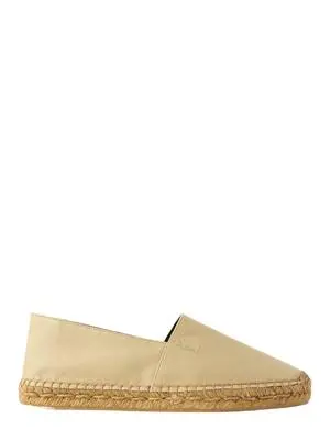 Saint Laurent Embroidered Canvas Espadrilles - Brown