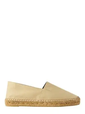 Saint Laurent Embroidered Canvas Espadrilles - Brown