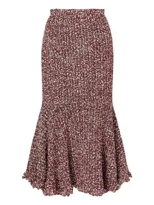 Proenza Schouler Colette Cotton-blend Bouclé Maxi Skirt - Burgundy