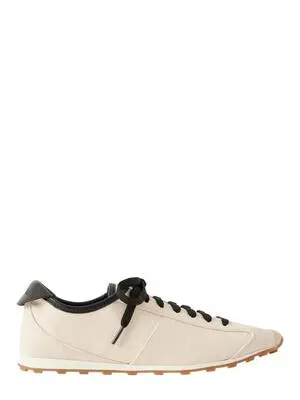 Jacquemus Les Tennis Leather-trimmed Canvas Sneakers - Neutrals