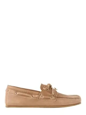 Gucci Embellished Leather Moccasins - Brown