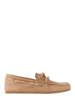 Gucci Embellished Leather Moccasins - Light Brown
