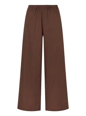 Faithfull The Brand Sabine Cotton-poplin Straight-leg Pants - Brown