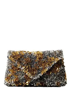 DRIES VAN NOTEN Embellished Satin Clutch