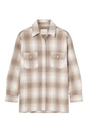 Citizens Of Humanity Kota Checked Cotton-flannel Shirt - Beige