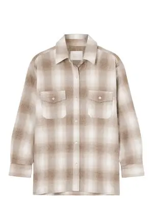 Citizens Of Humanity Kota Checked Cotton-flannel Shirt - Neutrals
