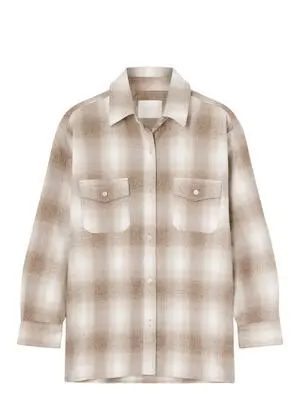 Citizens Of Humanity Kota Checked Cotton-flannel Shirt - Neutrals
