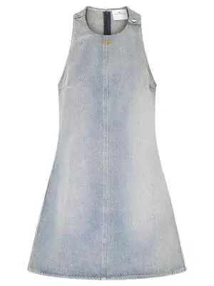 COURREGES Heritage Denim Mini Dress Blue