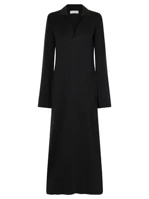 Altuzarra Arp Cotton And Silk-blend Maxi Dress - Black