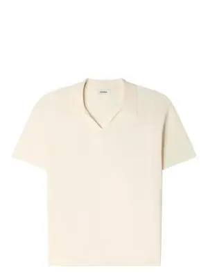 Sandro Stretch Knit Polo Shirt - Neutrals