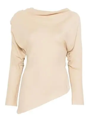 CORTANA Isolde Silk Top - Beige