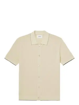 Nn07 NN07 - Nalo 60039 Open-Knit Cotton Shirt - Men - Neutrals - L Ecru