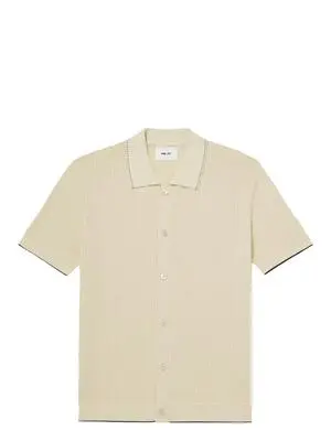 Nn07 Nalo 60039 Open-knit Cotton Shirt - Neutrals