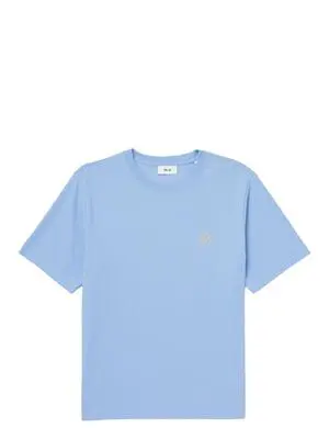 Nn07 Jett 30026 Logo-embroidered Organic Cotton-jersey T-shirt - Blue