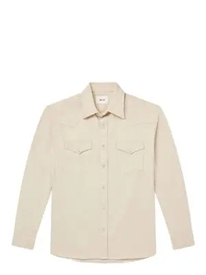 Nn07 NN07 - Ricky 50015 Denim Western Shirt - Men - Neutrals - S Ecru