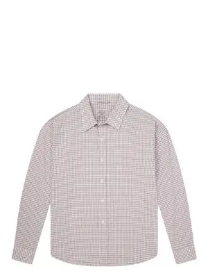 MFPEN Mfpen - Executive Checked Cotton-Poplin Shirt - Men - Brown - S