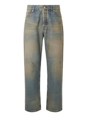 Jacquemus Le De-nîmes Berger Straight-leg Distressed Jeans - Blue