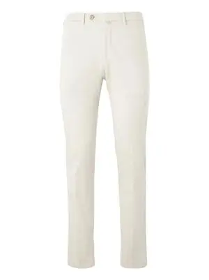 Kiton Straight-leg Stretch-cotton Trousers - Neutrals