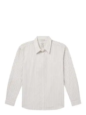 MFPEN Evening Striped Cotton-poplin Shirt - Neutrals
