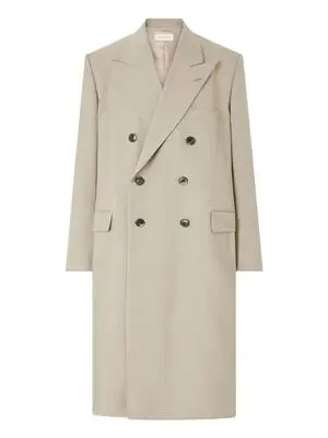 Dries Van Noten Wool And Mohair-blend Twill Coat - Neutrals