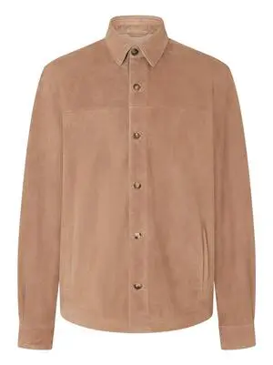 Boglioli Suede Overshirt - Neutrals