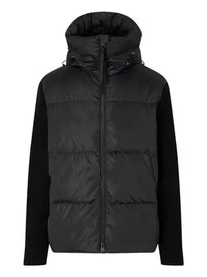Canada Goose Hybridge® Wool And Quilted Shell Hooded Down Jacket - Black