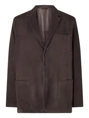 BOGLIOLI Suede Button-Down Jacket