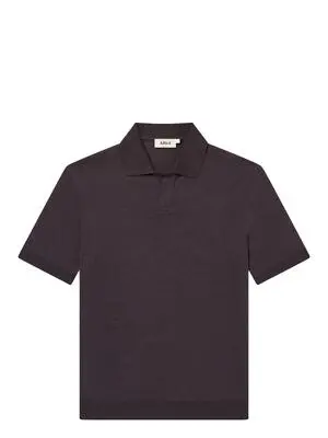 Altea Pierre Lyocell And Cotton-blend Polo Shirt - Brown