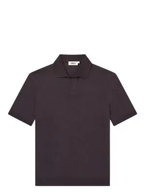Altea Pierre Lyocell And Cotton-blend Polo Shirt - Brown