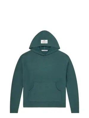 Acne Studios Logo-appliquéd Cashmere-blend Hoodie - Green