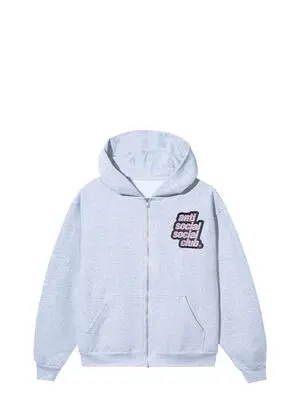 ANTI SOCIAL SOCIAL CLUB Jumbo Patch Zip Hoodie - Grey