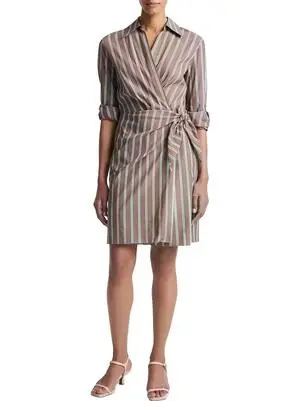 Vince Striped Mini Dress - Brown