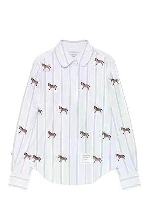 Thom Browne Embroidered Shirt - Blue