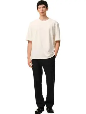 AMI Paris Wool Gabardine Elasticated Waist Trousers - Black