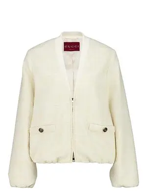 Gucci Check Cotton Tweed Jacket - Cream