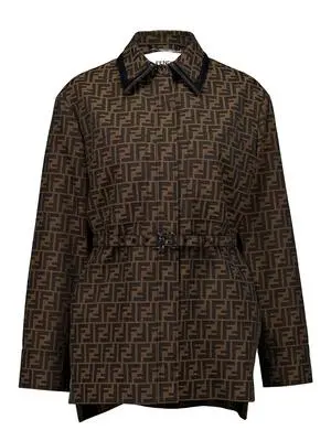 Fendi Ff Canvas Jacket - Brown