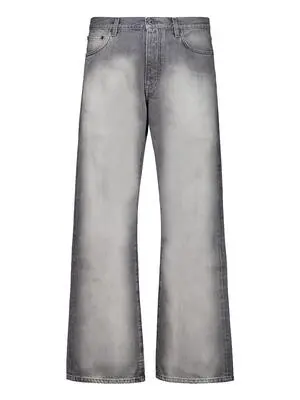 Off-White Sun-faded Relaxed Fit Jeans - Grey