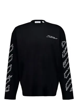 Off-White Long-sleeve Type Machine Arrow Top - Black