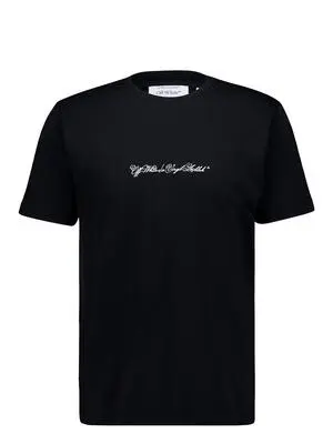 Off-White Black Slim Fit Script Arrow T-Shirt Black