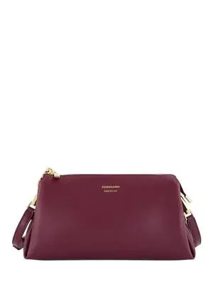FERRAGAMO Gancini Chain Mini Bag - Burgundy