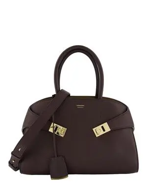 FERRAGAMO Hug Medium Handbag - Brown