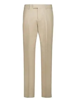 FERRAGAMO Safari Cotton-cashmere Chinos - Beige
