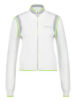 Casablanca Zip-up Jacket With Trim - White