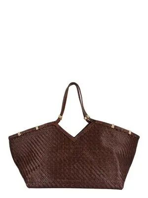 BENEDETTA BRUZZICHES Benedetta Bruzziches Usha La Grandissima Hand-Woven Buffalo Leather Bag