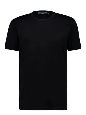 Dolce & Gabbana Black Cotton T-Shirt Black